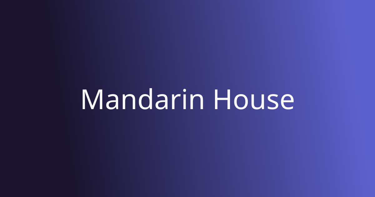 Best Chinese in Tempe, AZ | Mandarin House | Menu