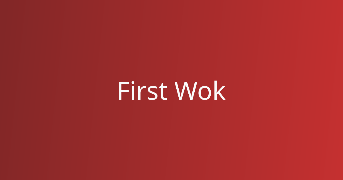 Best Chinese in Sunnyvale, CA | First Wok | Order Online